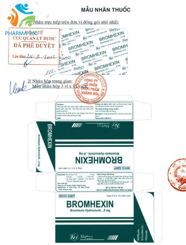 Cách sử dụng viên nén tròn Bromhexin - Bromhexin Hydroclorid 8 mg