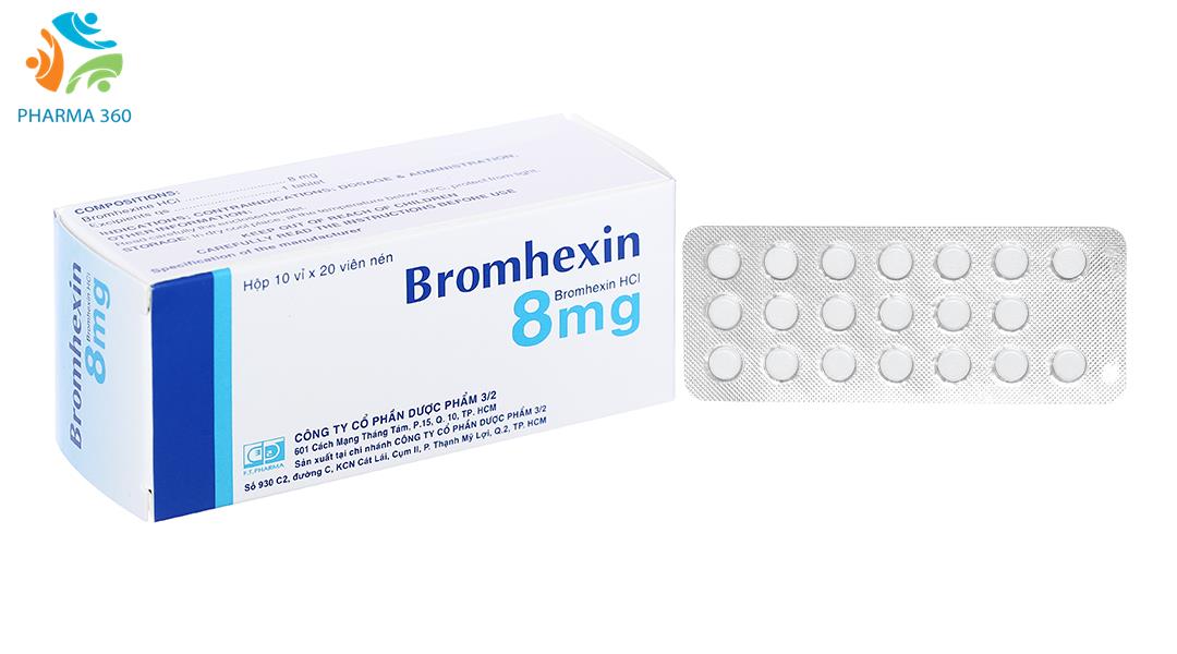 Hướng dẫn sử dụng Viên nén Bromhexin 8 mg